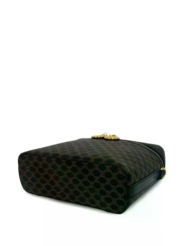 Celine 1996 Macadam Coated Canvas Vanity Bag Satchel