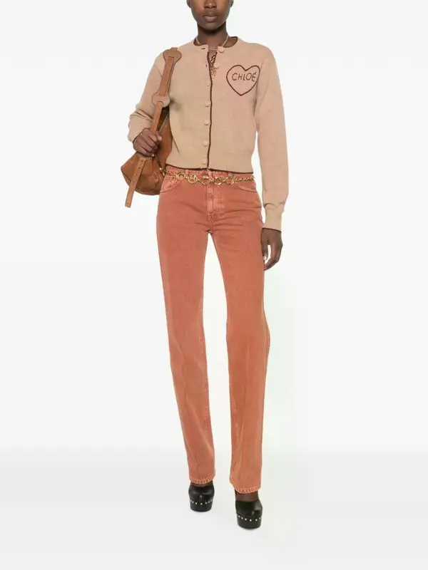 Chloé Logo Heart Cardigan