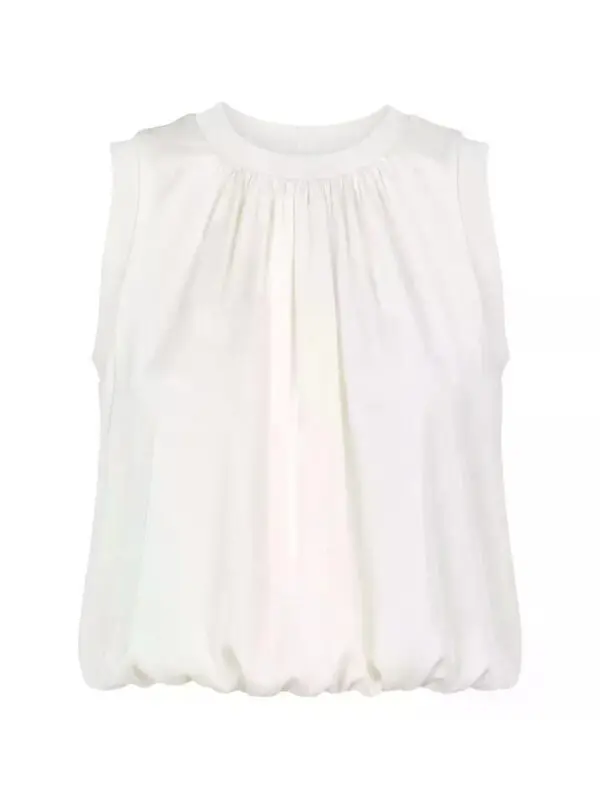 Cinq À Sept Pleated Sleeveless Blouse - White