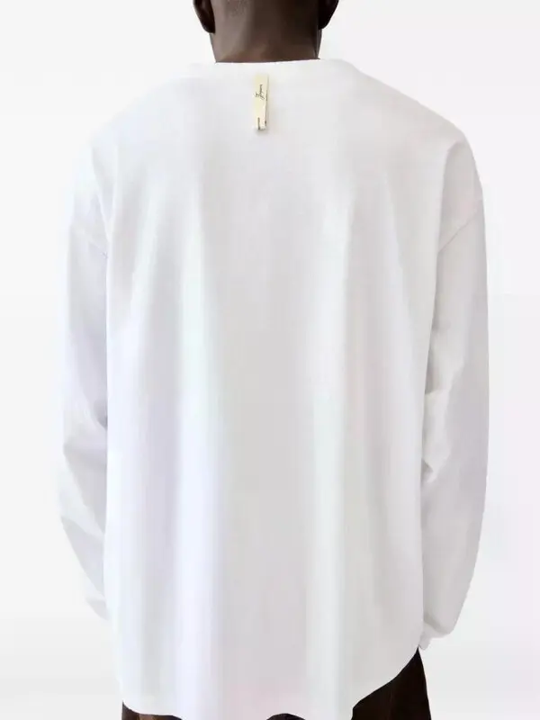 Jacquemus Long-sleeve T-shirt With Printed Logo - White