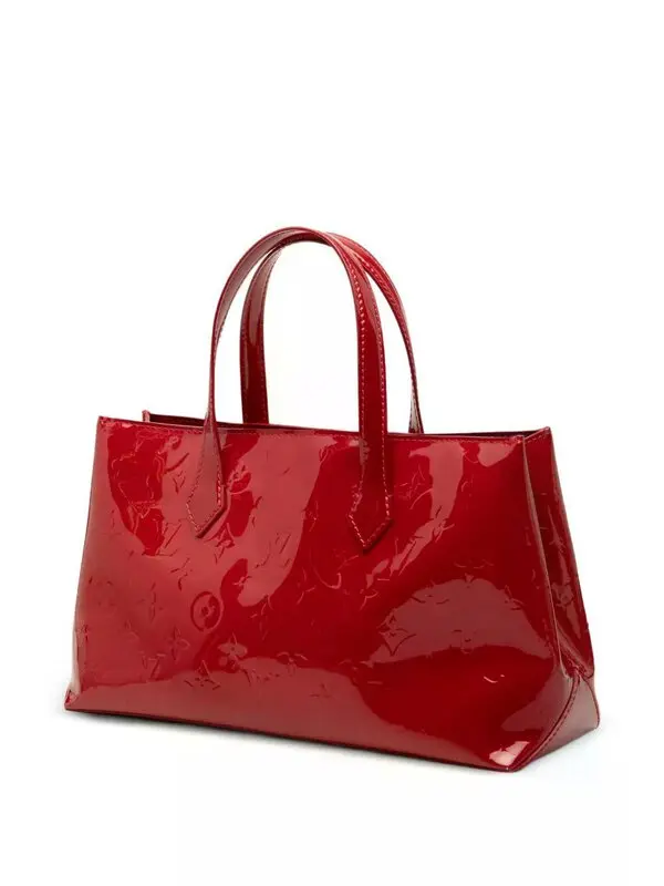 LOUIS VUITTON Monogram Vernis Wilshire Pm Handbag - Red