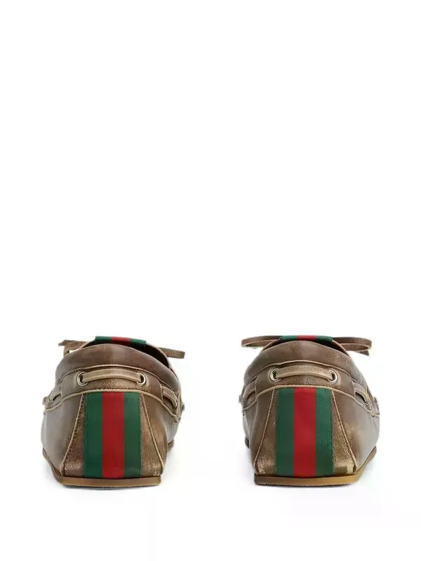 Gucci Web-stripe Boat Shoes