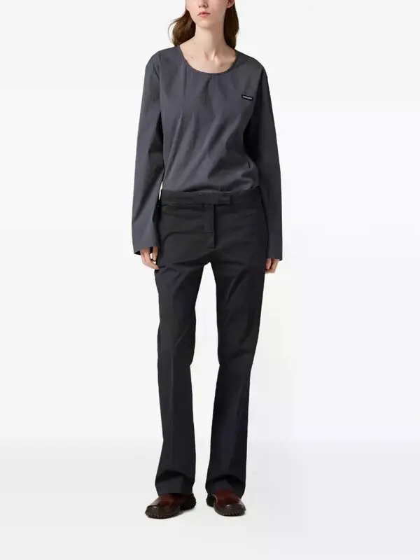 Miu Miu Stretch Poplin Tailored Pants