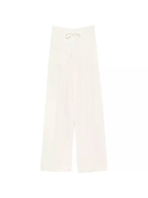 Max Mara Fiabe Drawstring-fastening Trousers - White