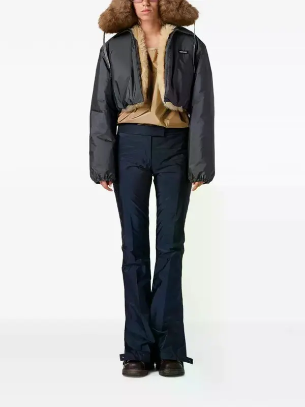 Miu Miu Technical Fabric And Shearling Windbreaker