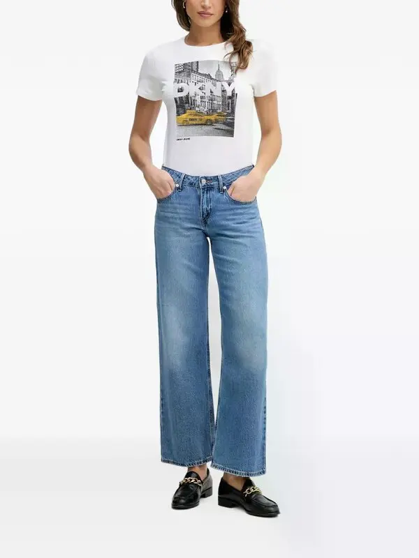 Dkny Embellished Graphic Print T-shirt