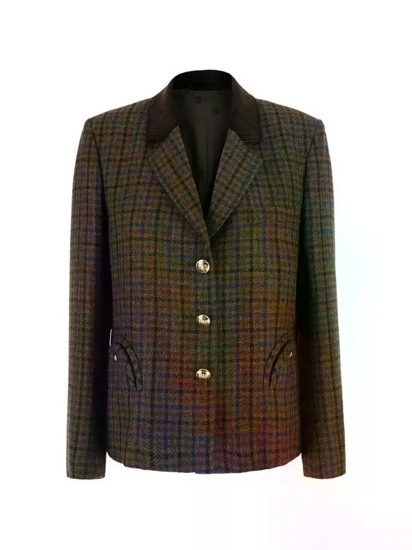 BLAZÉ MILANO Shelley Check Virgin Wool Blazer
