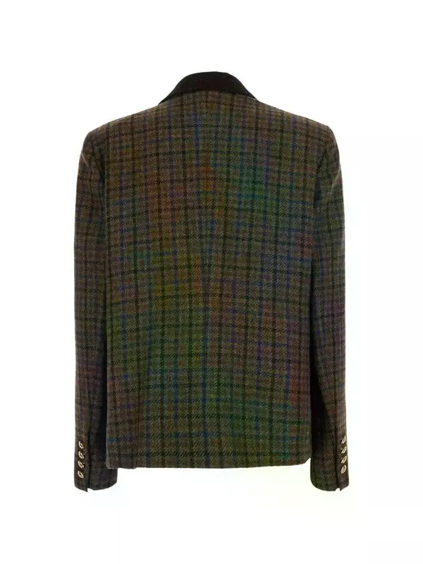 BLAZÉ MILANO Shelley Check Virgin Wool Blazer