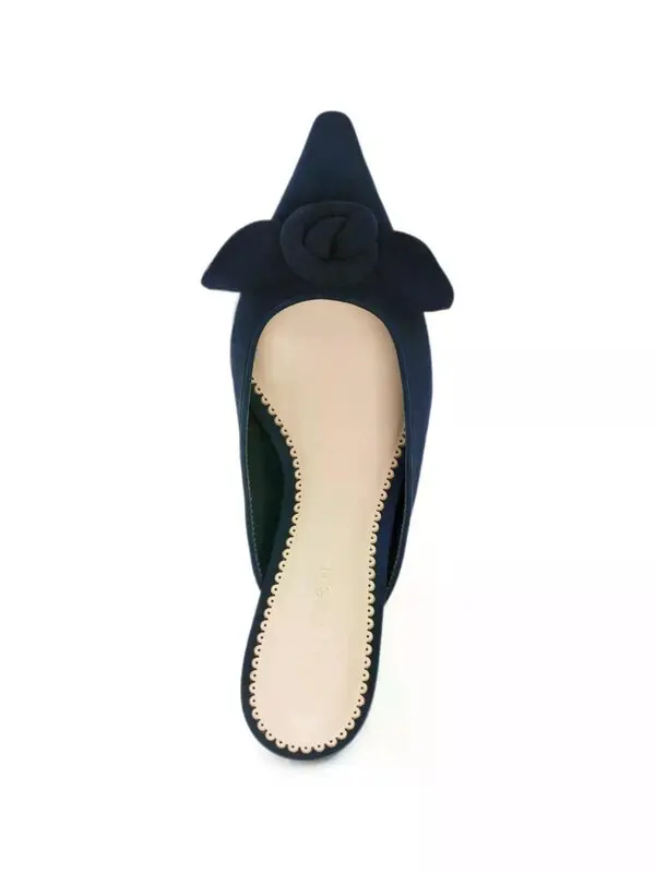 Cinq À Sept Layla Calf Suede Knot Detail Mules