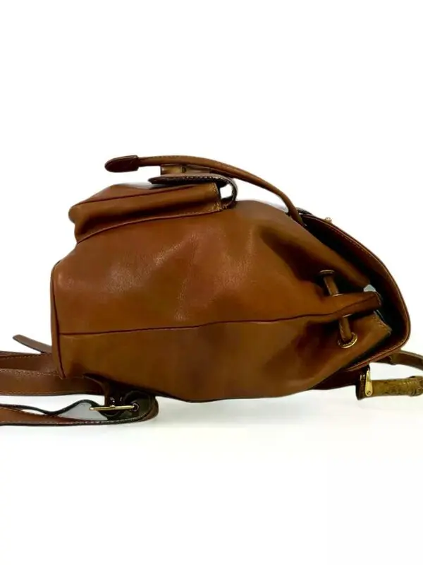 Gucci 20th Century Calfskin Bamboo Backpack