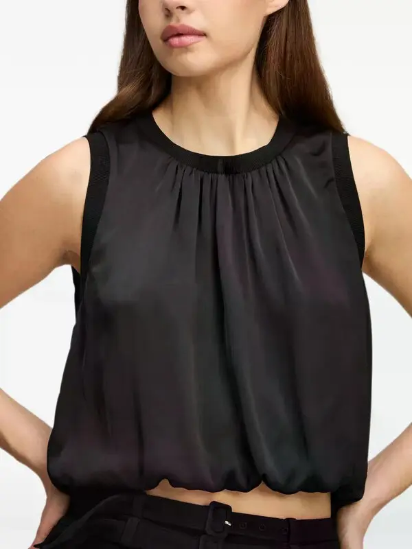 Cinq À Sept Peia Blouse With Ribbed Trim