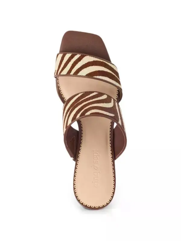 Cinq À Sept Zebra-print Haircalf Stiletto Sandals