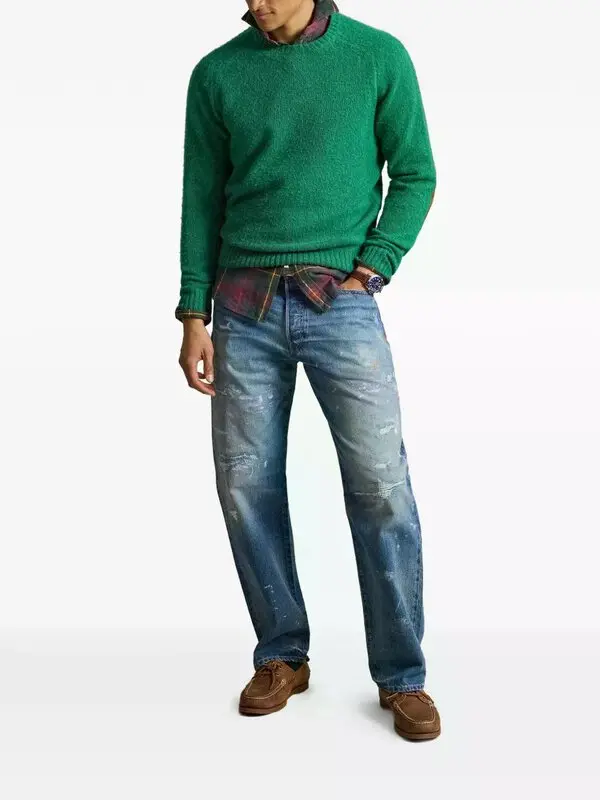 Polo Ralph Lauren Elbow-patch Crew-neck Sweater