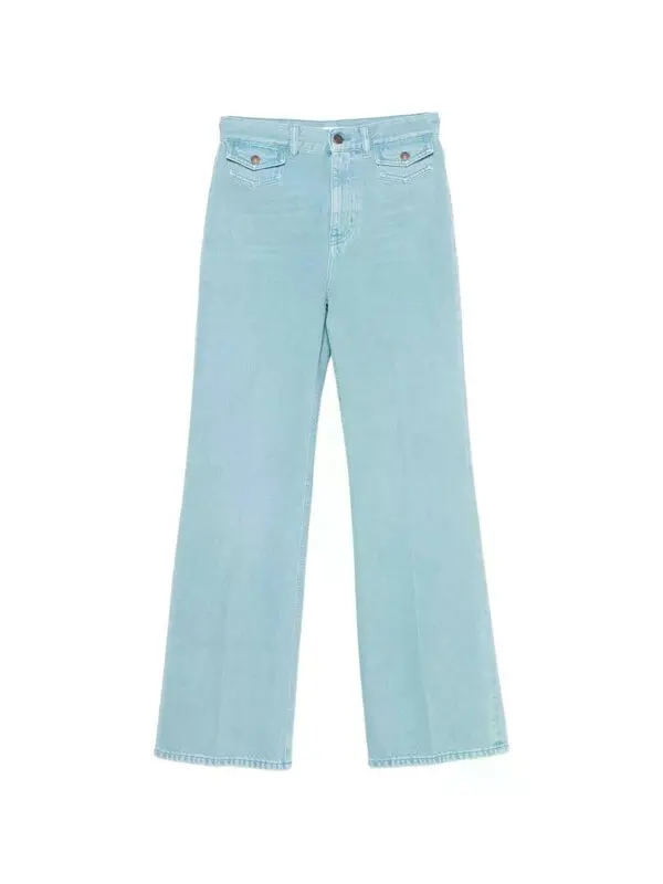 Chloé Logo-patch Wide-leg Jeans
