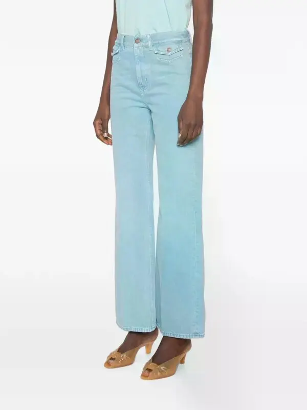 Chloé Logo-patch Wide-leg Jeans