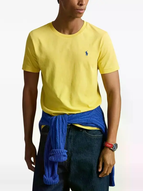 Polo Ralph Lauren Custom Slim-fit Jersey Crewneck T-shirt - Yellow