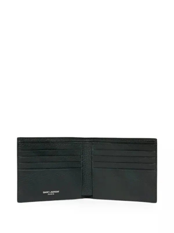 Saint Laurent Tiny Cassandre East/west Wallet In Grained Leather