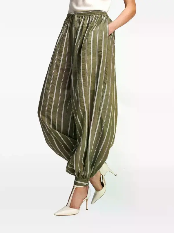 Cinq À Sept Sullivan Stripe Trousers - Green