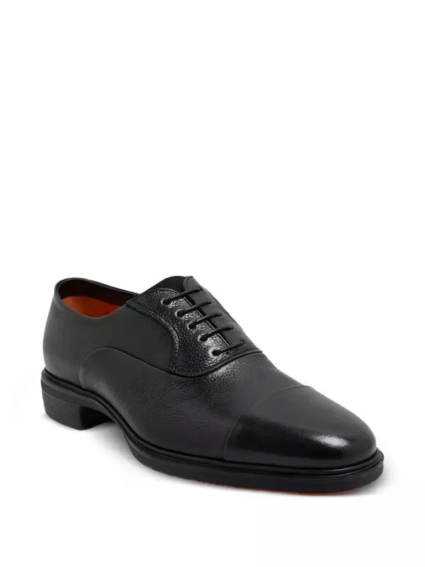 Santoni Cap-toe Leather Oxford Shoes