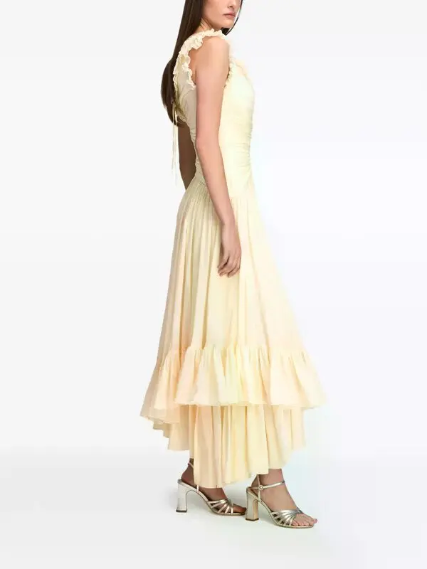 Cinq À Sept Rosalba Ruffled Asymmetric Dress - Neutrals