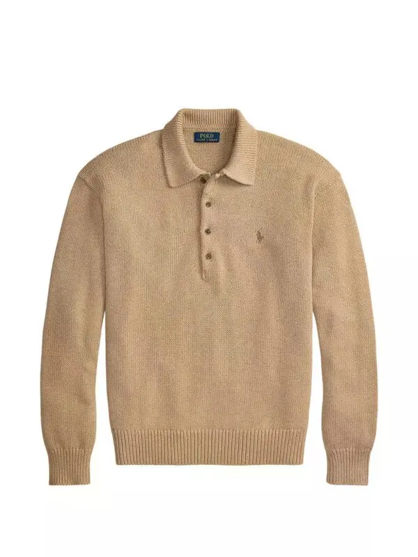 Polo Ralph Lauren Logo Embroidered Knit Polo Sweater