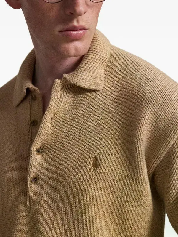 Polo Ralph Lauren Logo Embroidered Knit Polo Sweater