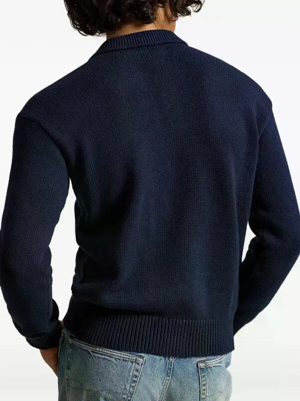 Polo Ralph Lauren Logo-embroidered Button-placket Sweater