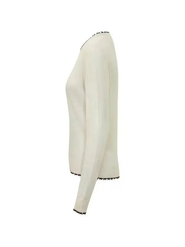 Pinko Fine Knit Sweater With Frayed Edges