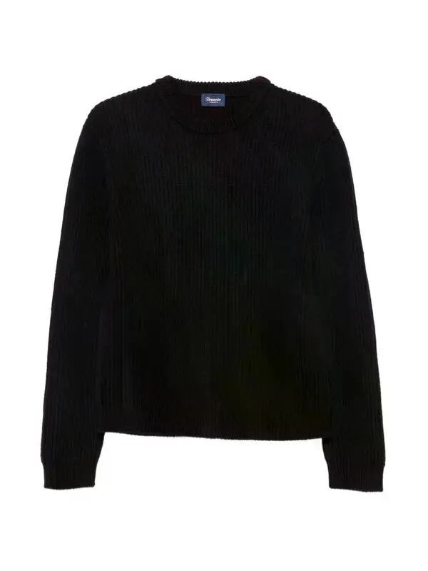 DRUMOHR Ribbed Knit Wool Crew Neck Sweater