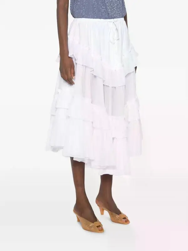 Chloé Ruffled-trim Tiered Midi Skirt