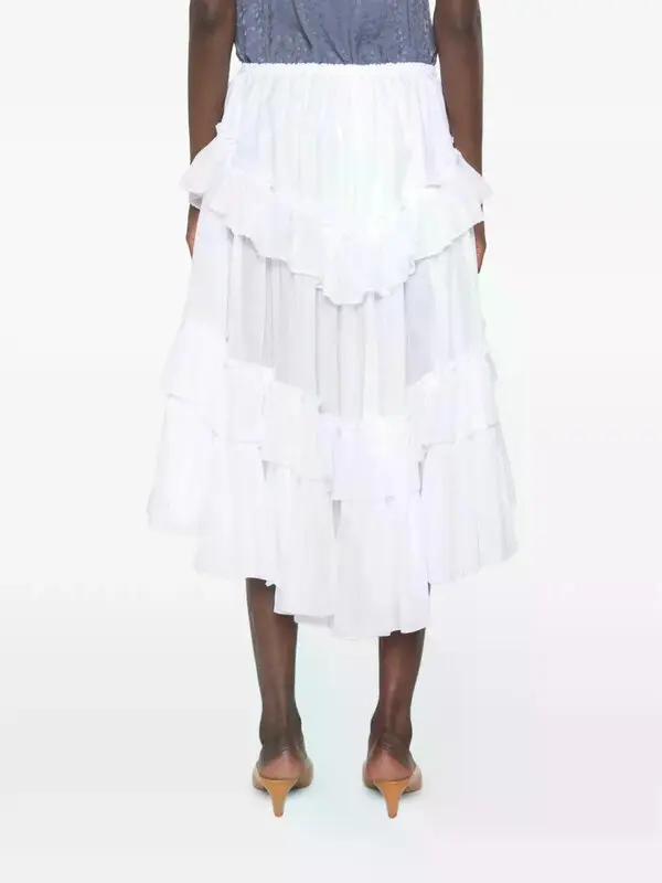 Chloé Ruffled-trim Tiered Midi Skirt