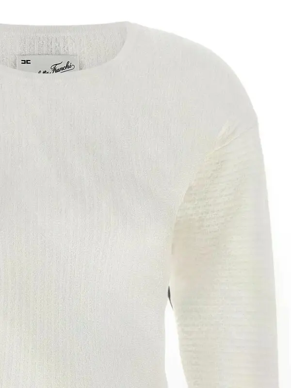 Elisabetta Franchi Knit Dress With Ruffles