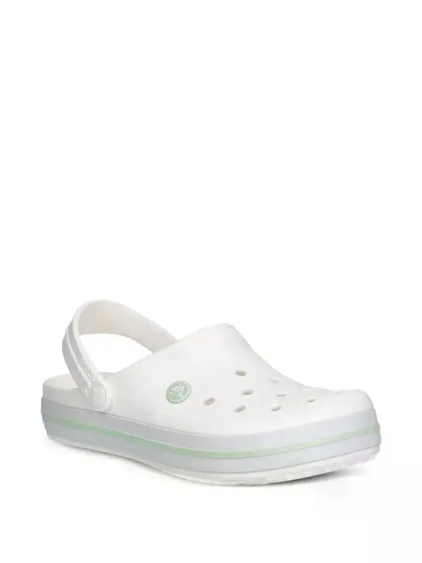 CROCS Perforated Slingback Clogs - White