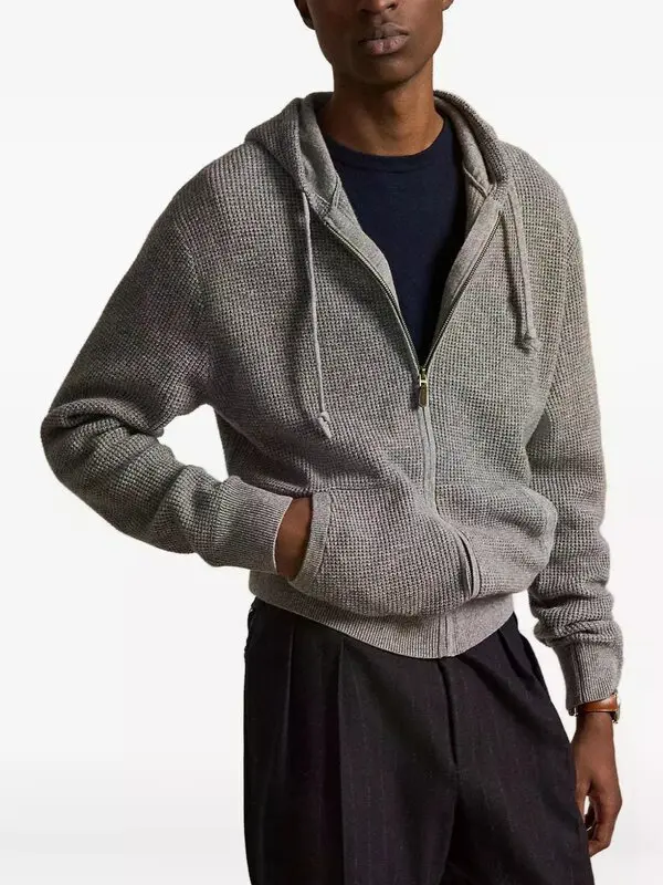 Polo Ralph Lauren Waffle-knit Zip-up Hoodie