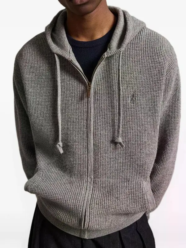 Polo Ralph Lauren Waffle-knit Zip-up Hoodie