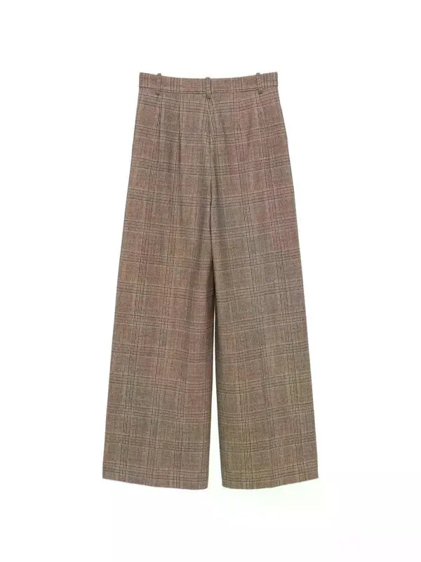 CIRCOLO 1901 Check Pattern Pleated Trousers