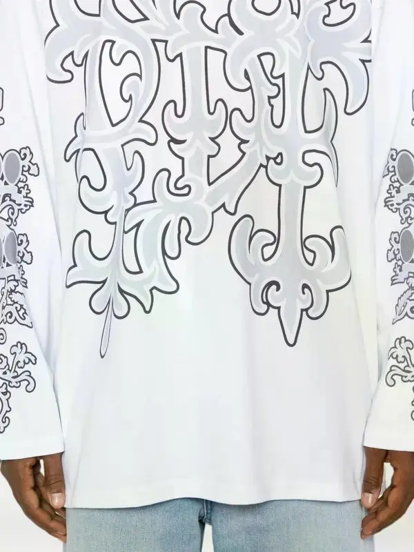 PDF Graphic-print Long-sleeve T-shirt - White