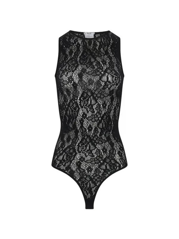 Wolford Lace-knit Bodysuit - Black