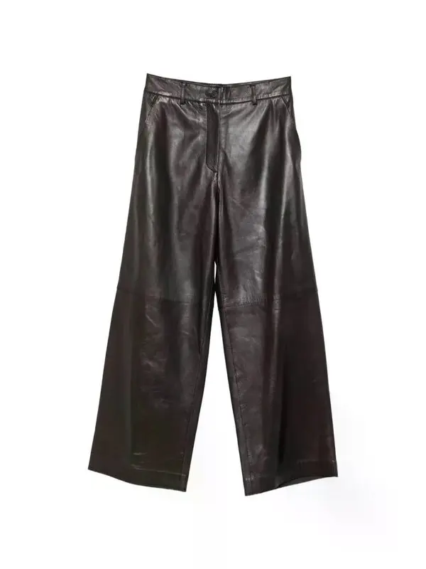 P.a.r.o.s.h Leather Wide-leg Trousers