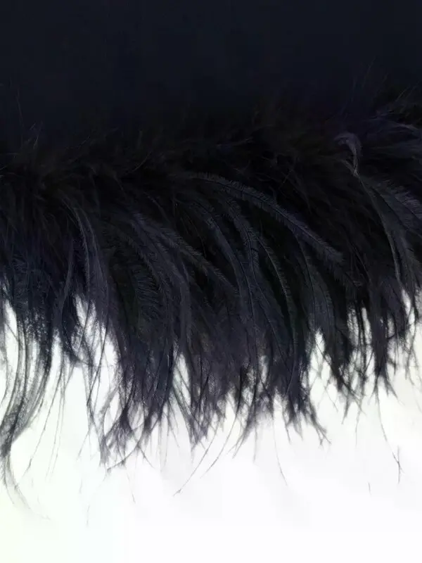 P.a.r.o.s.h Feather-trim Bow-detail Mini Dress