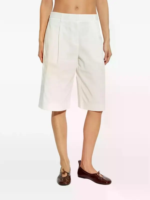 Matteau Pleated Cotton Chino Shorts