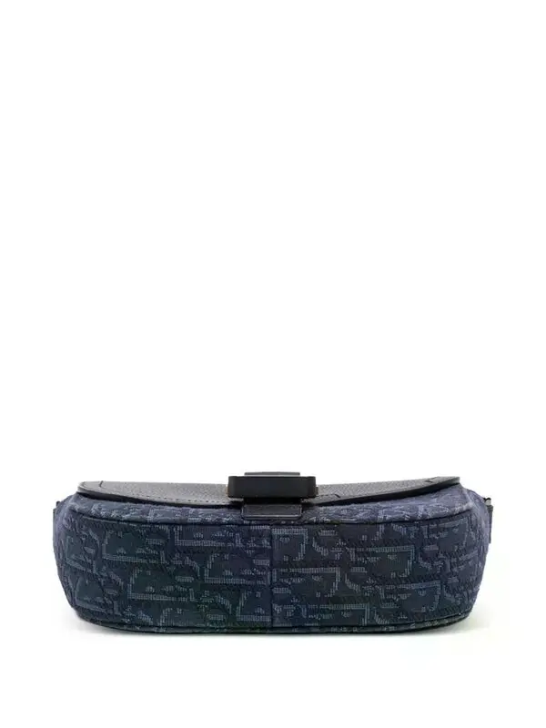 Dior Oblique Canvas Saddle Buckle Messenger Bag