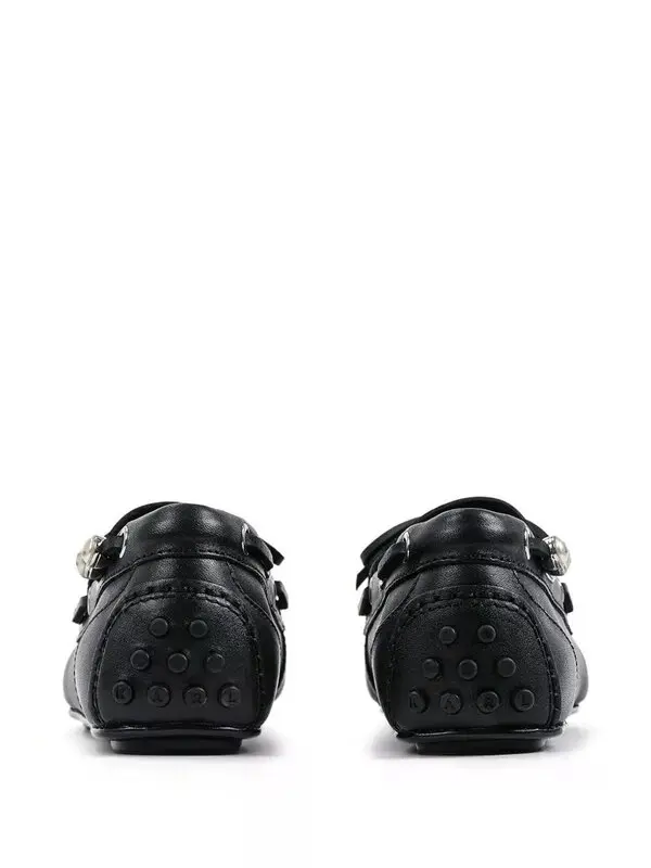 Karl Lagerfeld Pearl Embellished Lace-up Loafers - Black