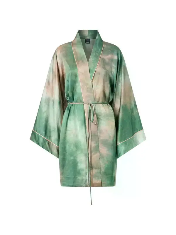 Pinko Gradient Satin Kimono With Belt