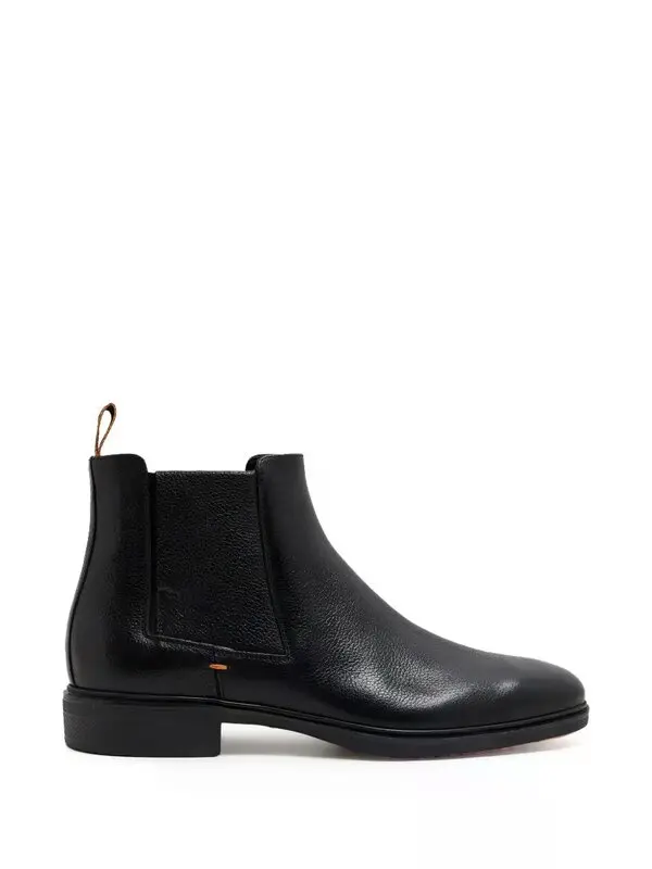 Santoni Leather Chelsea Boots