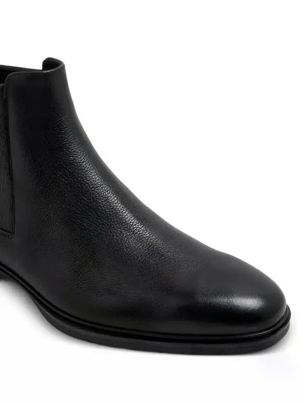 Santoni Leather Chelsea Boots