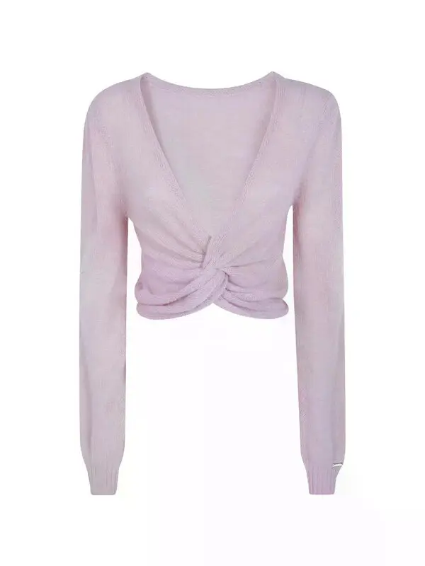 TWINSET Dual-use Knit Shrug With Criss-cross Detail - Pink