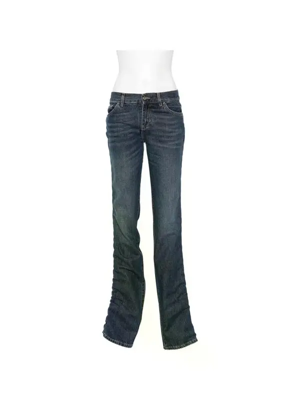 Liu Jo X Elodie Whiskered Ruched Jeans - Blue