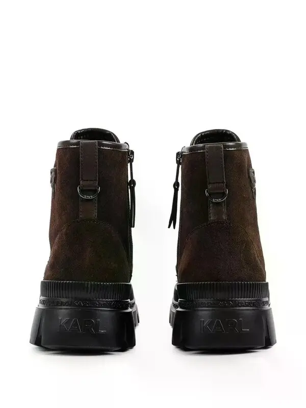 Karl Lagerfeld Suede Panelled Boots