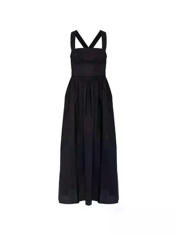 Matteau Cross-back Midi Dress - Black